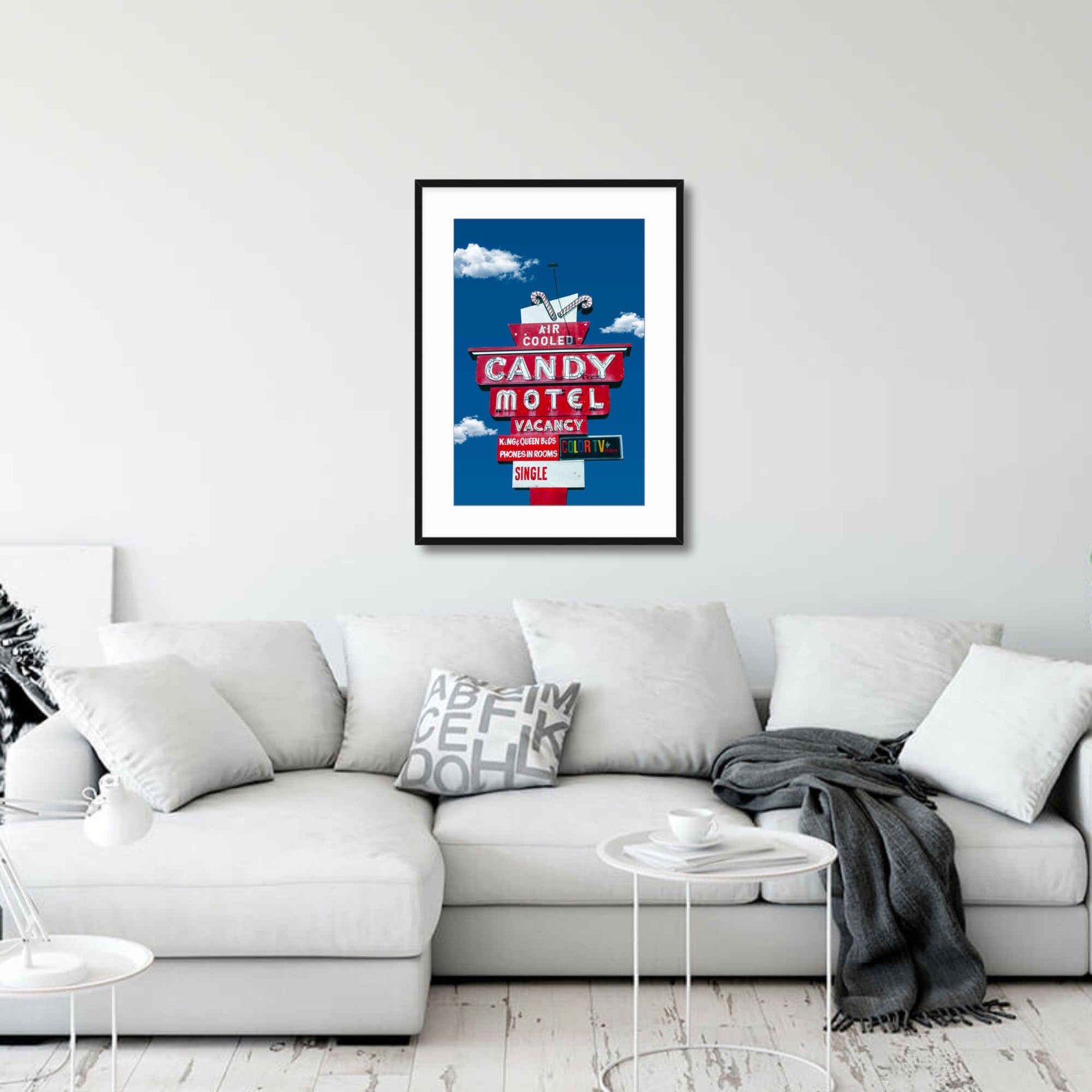 Candy Motel, California, Mid Century Vintage Neon Sign Print - Etsy