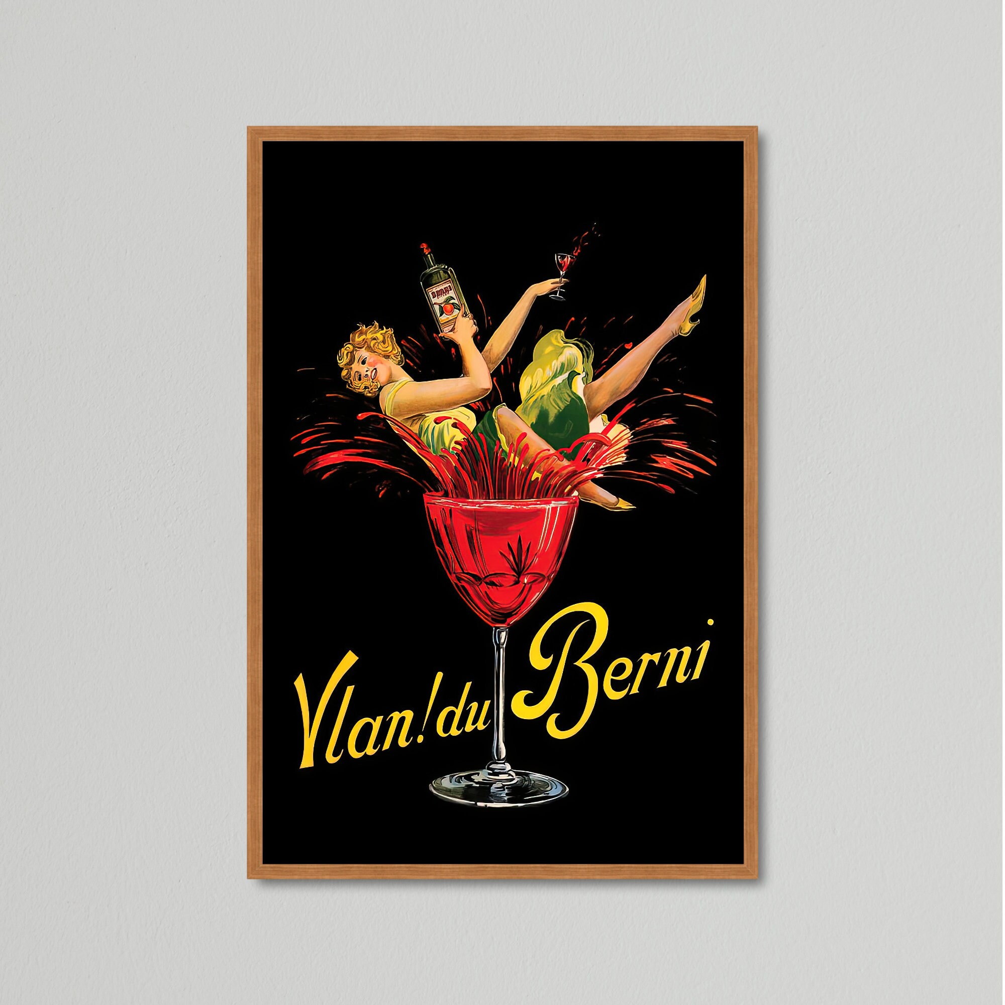 Vintage Food & Drink Poster, Vlan Du Berni, 1928 - Etsy