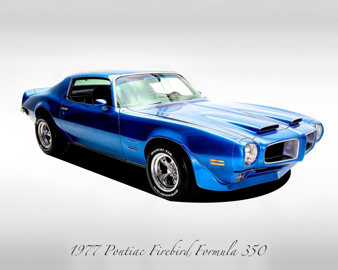 Classic Cars - 1971 Pontiac Firebird Formula 350 - Lucerne Blue - Print ...
