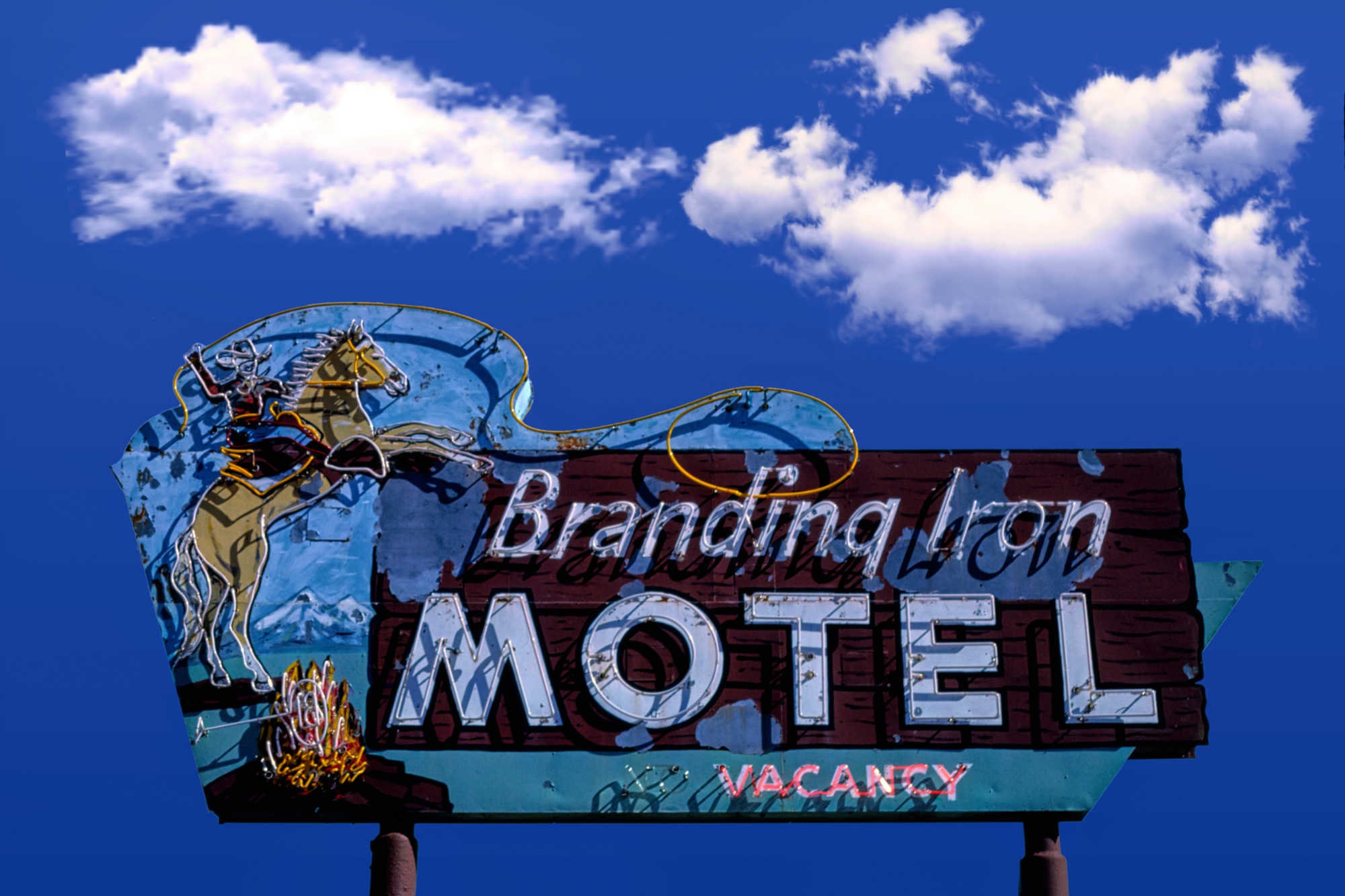 Branding Iron Motel, Route 66, Flagstaff, Arizona, Mid Century Neon ...