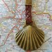 Camino De Santiago Double Scallop Shell Key Chain / Backpack Charm ...