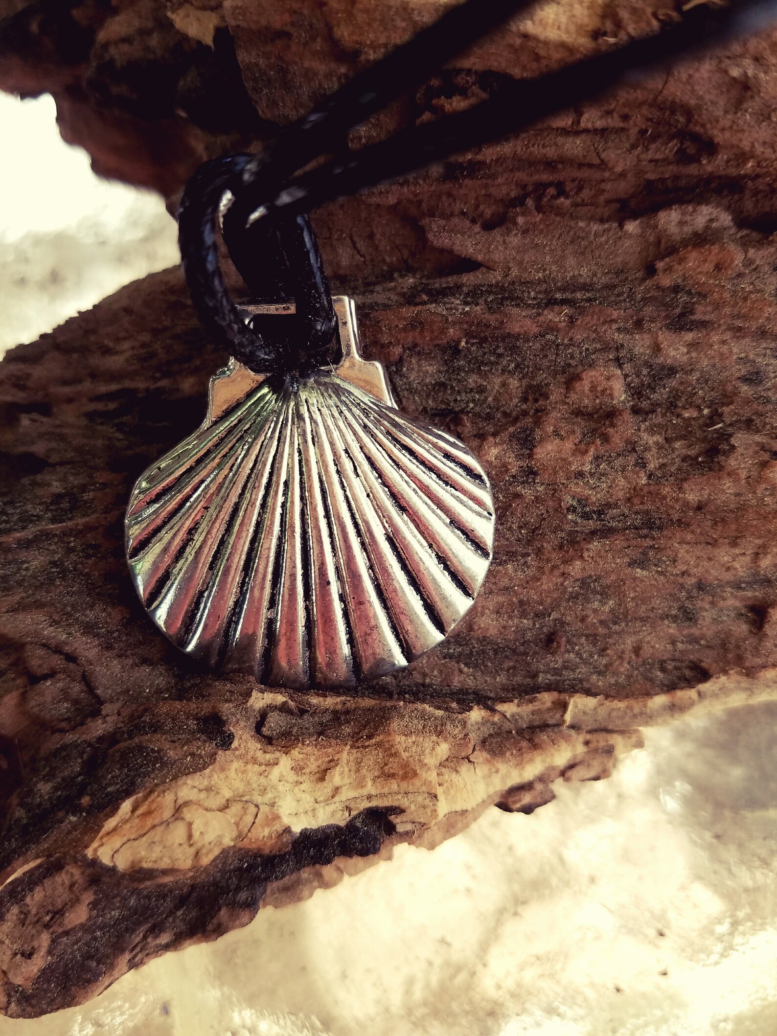 Four Sided Scallop Shell Necklace / Pilgrim Identification / | Etsy