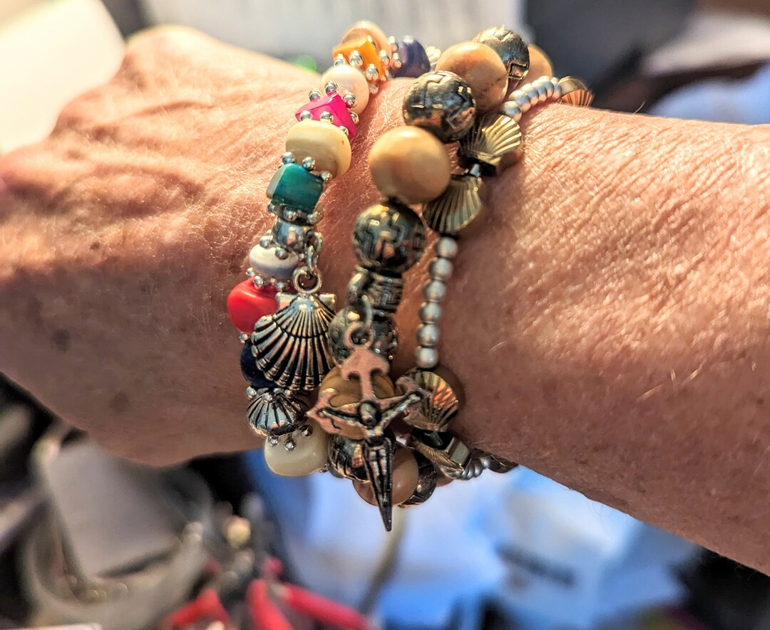 Camino De Santiago Trio of Bracelets / Crucifix / Cross / Shell With ...