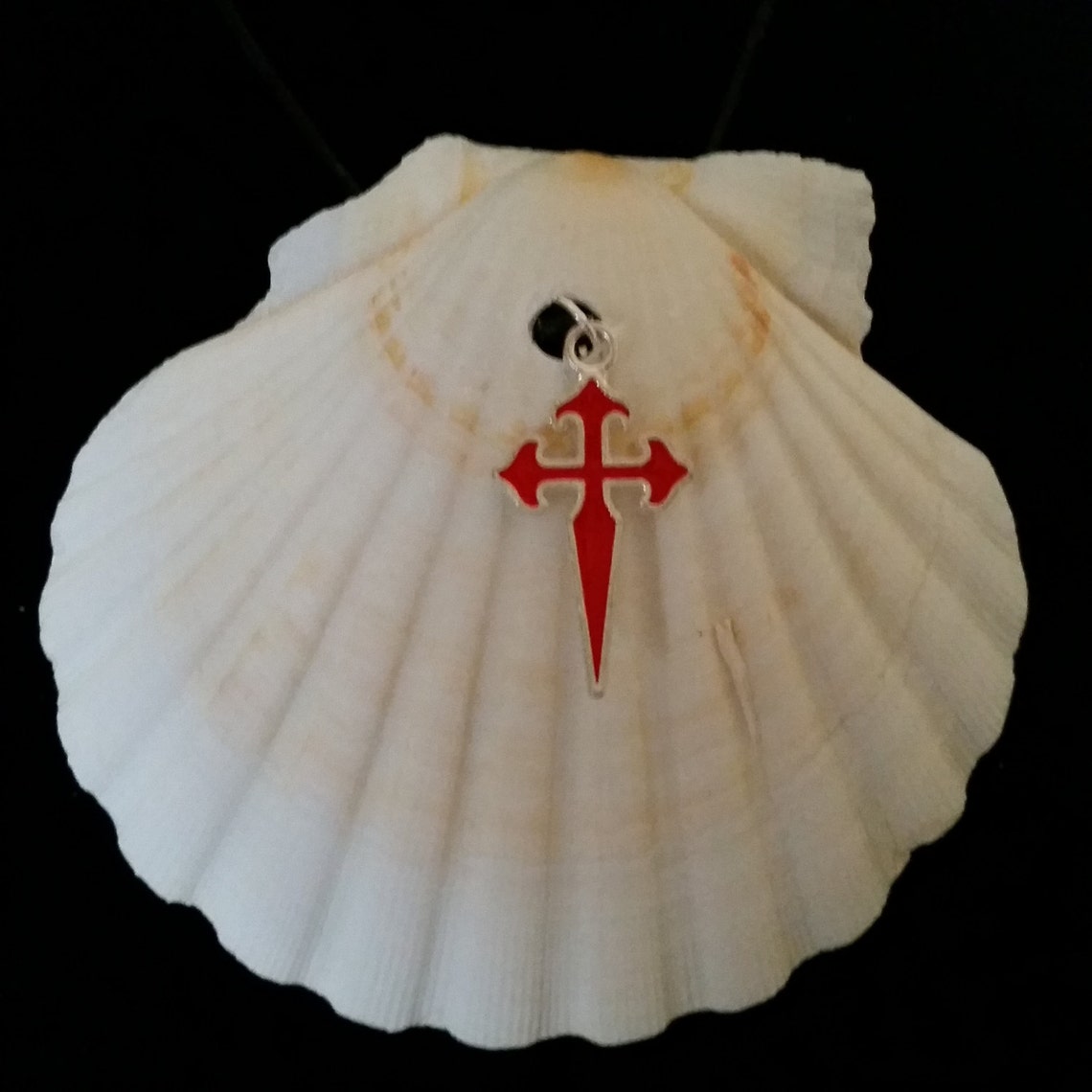 Camino De Santiago Scallop Shell With Cross of St James / | Etsy