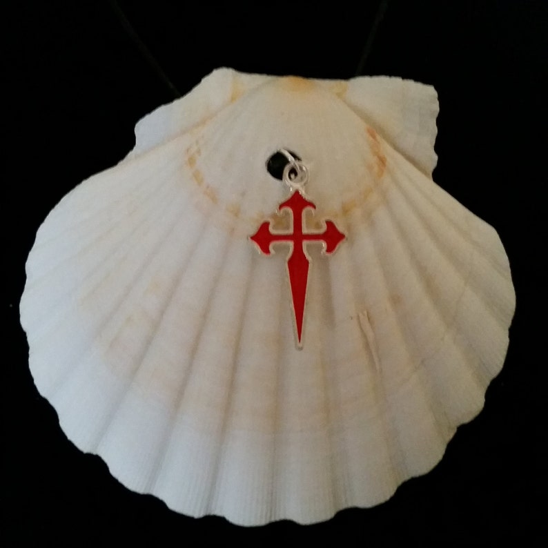 Camino De Santiago Scallop Shell With Cross of St James / | Etsy