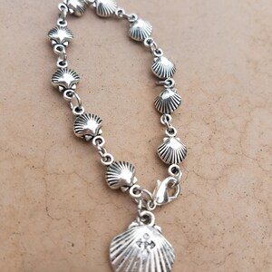 Camino De Santiago Scallop Shell Bracelet / Pilgrim / St James / Cross / Pulsera / Peregrina - Etsy