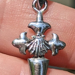 Sterling Silver Cross of Santiago With Scallop Shell in the Center ...