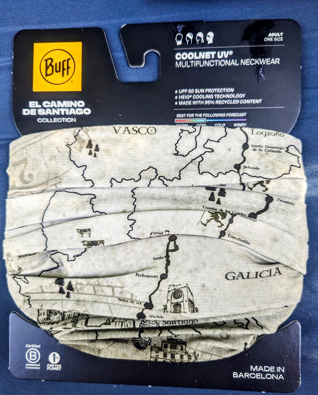Camino Frances Map Buff / Camino De Santiago / the Way of St James ...