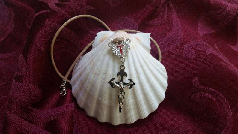 Camino De Santiago Scallop Shell With Cross of Saint James | Etsy