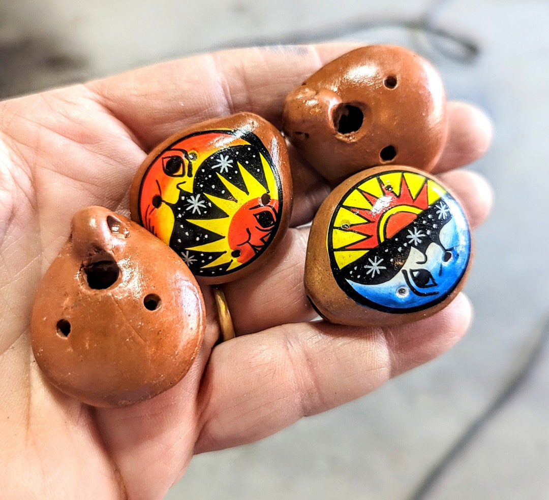 Four Vintage Peruvian Ocarina / Whistle / Ceramic / Spanish Teacher ...