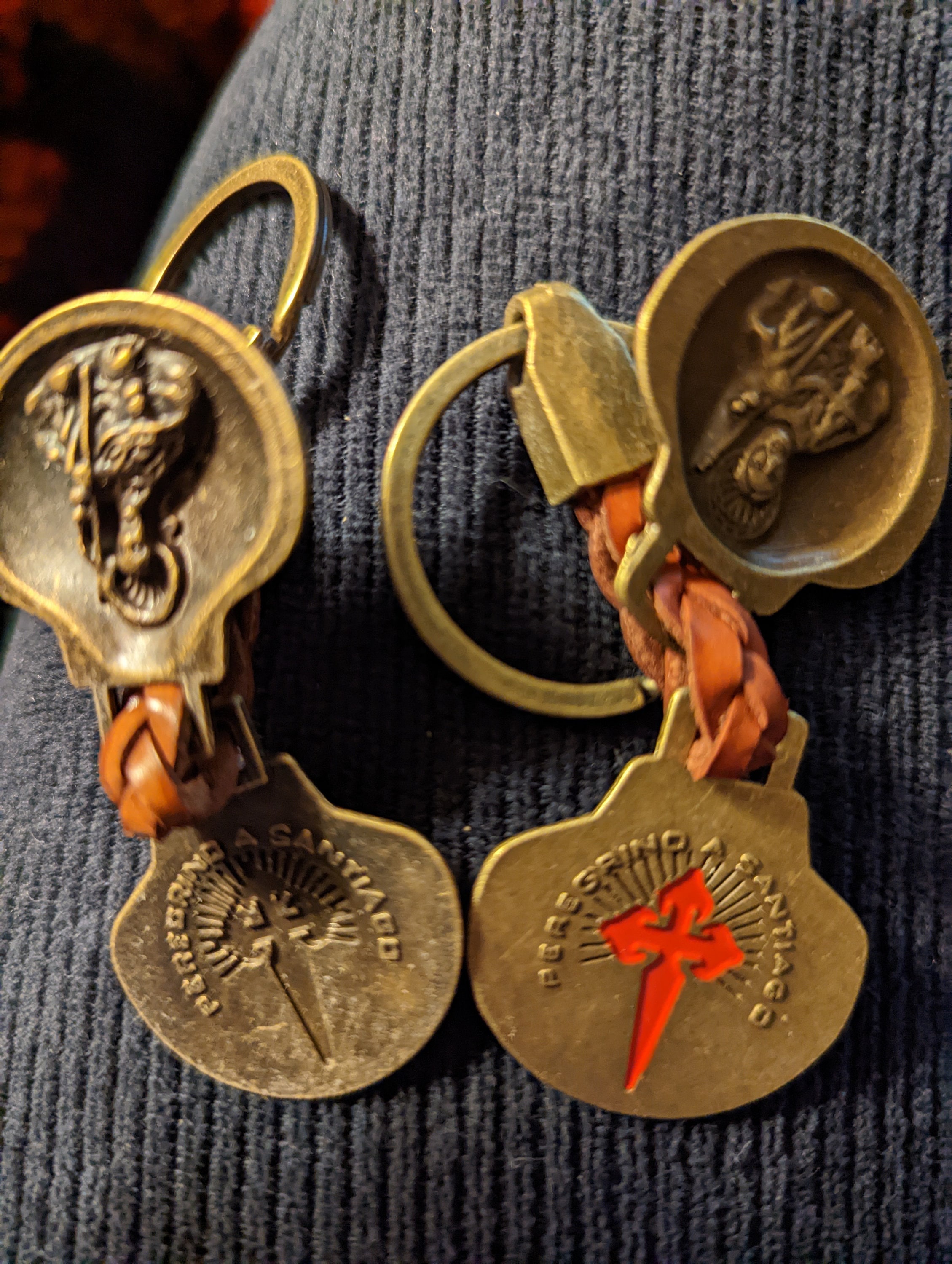 Camino De Santiago Double Scallop Shell Key Chain / Backpack - Etsy