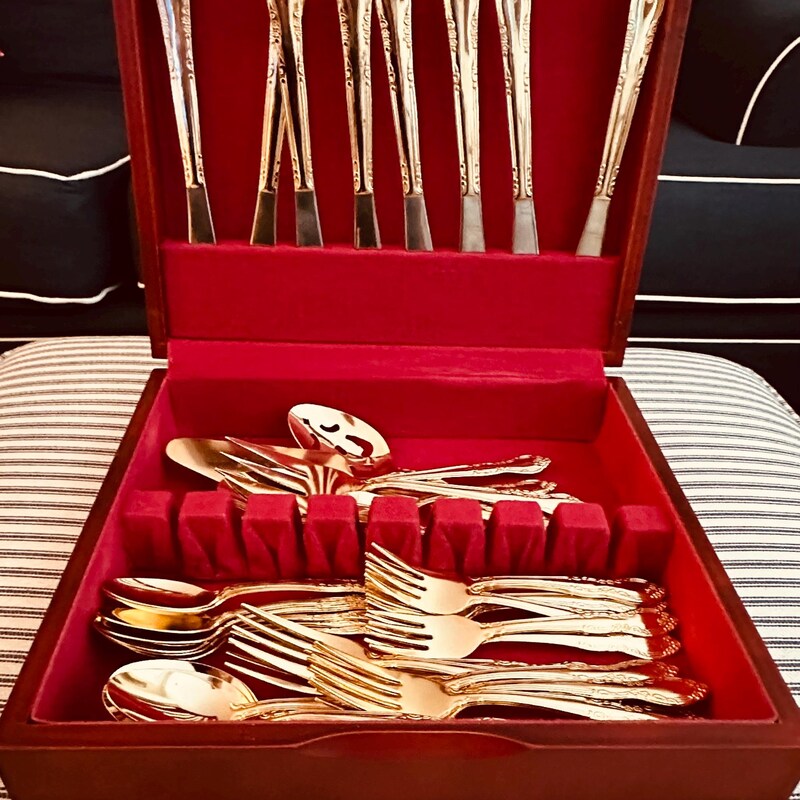 Korean Silverware Set Gold - Etsy