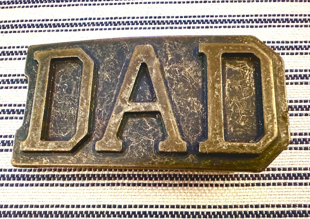 Vintage DAD Belt Buckle Brass Fathers Day Gift - Etsy
