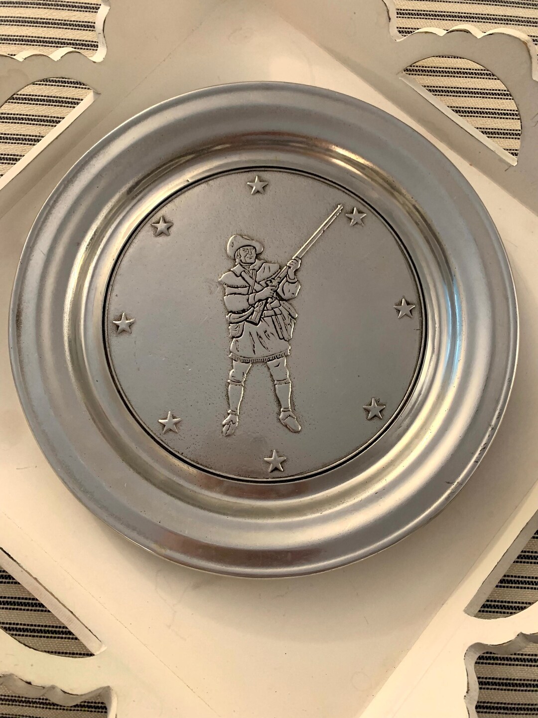Wilton Armetale Pewter Tray Hallmarked Colonial Long Rifle Theme - Etsy
