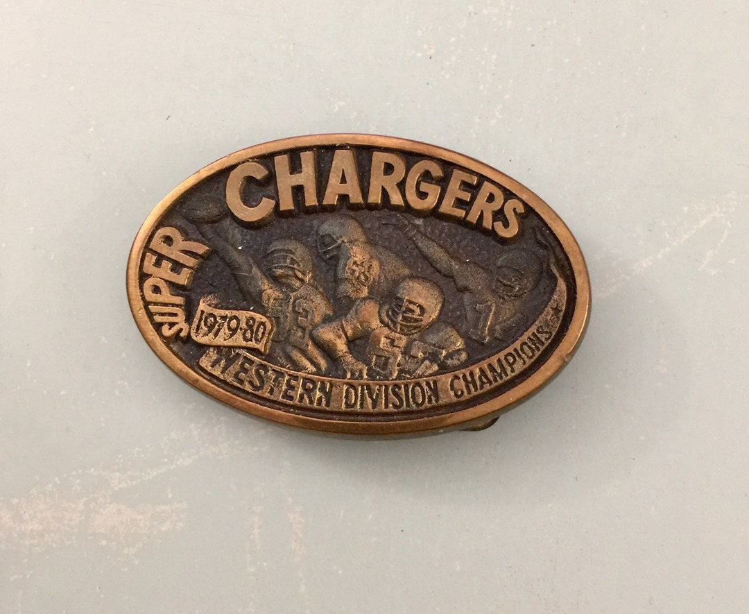 Vintage Belt Buckle NFL Super Chargers 1979 80 Western Division ...