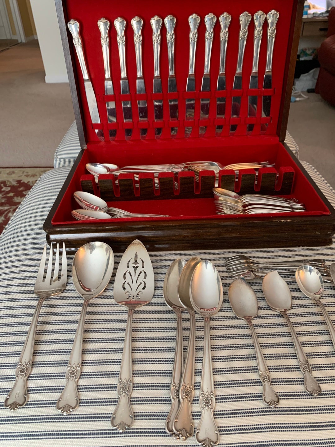 Vintage Monogram G Silver Plate Flatware Set 5 Piece Place Setting ...