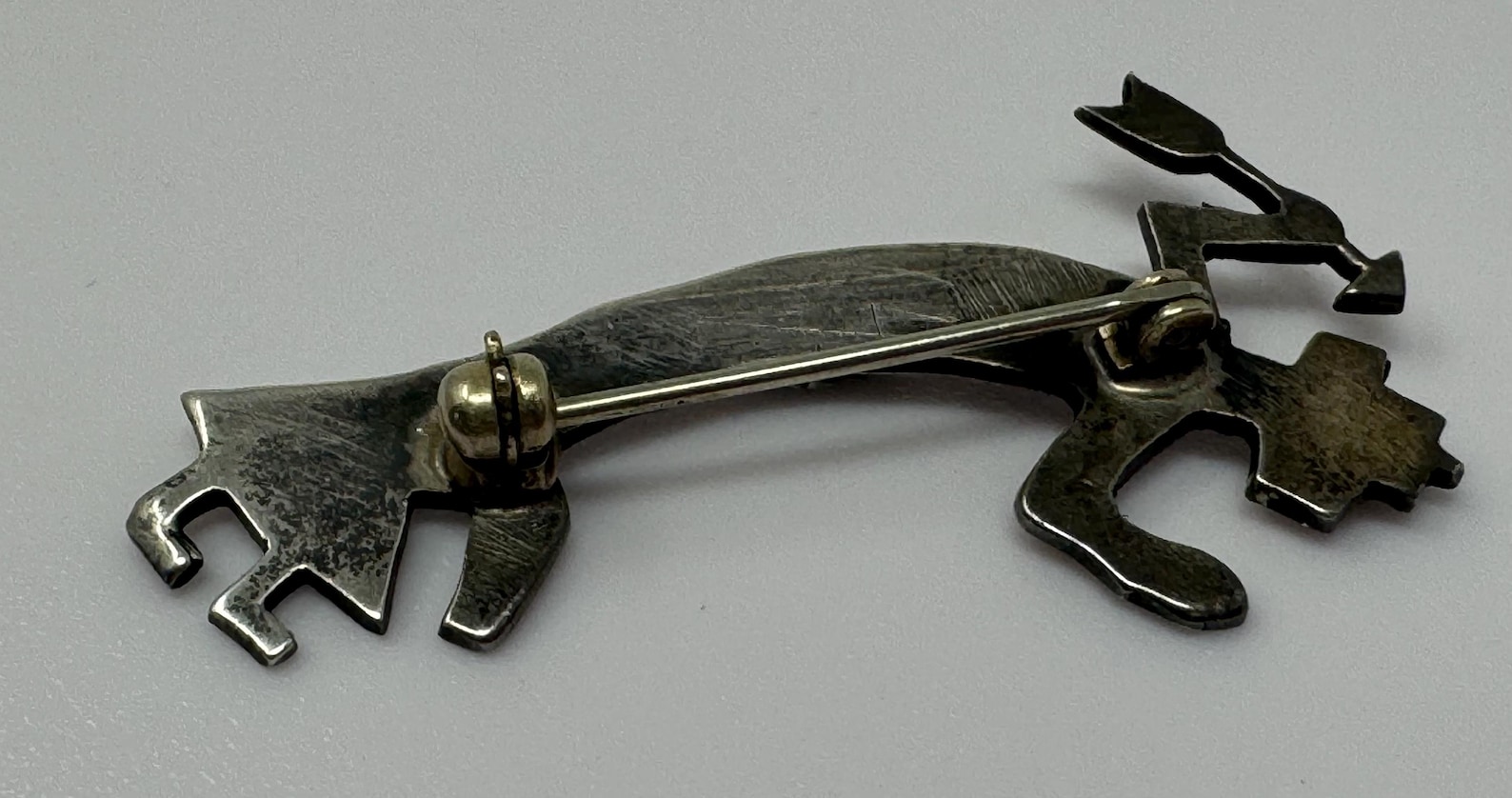 Vintage Navajo Yei Bi Chei Sterling Silver Turquoise Brooch Yei Dancer ...