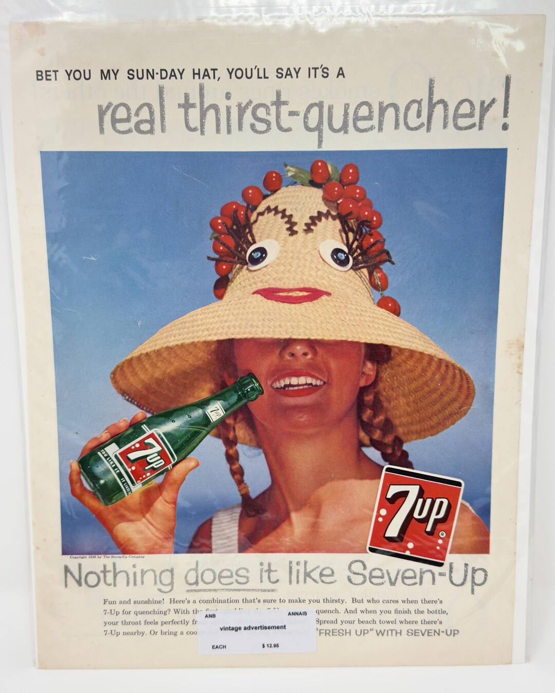 VINTAGE Original 7UP Print Ad Advertisement - Etsy