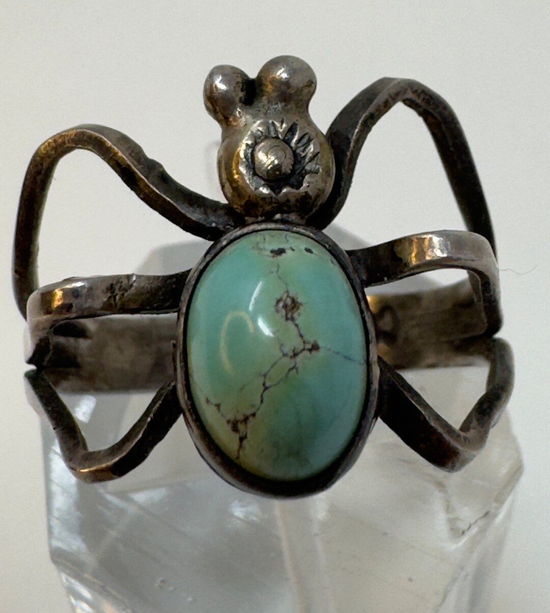 Vintage Cortez H Navajo Sterling Silver Turquoise Spider Ring 11 1/2 - Etsy