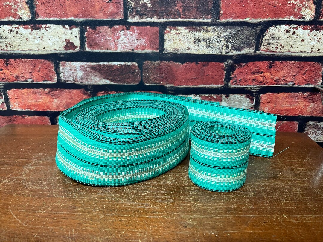 Vintage Lawn Chair Webbing in Turquoise - Etsy