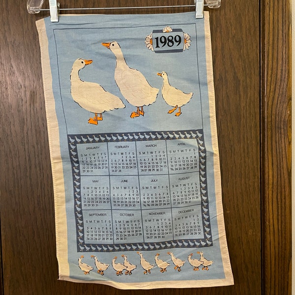 1989 Calendar - Etsy