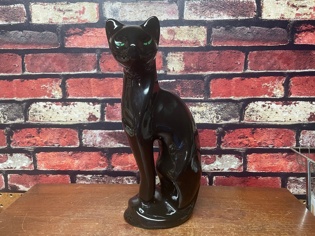 Black Cat Statue - Etsy