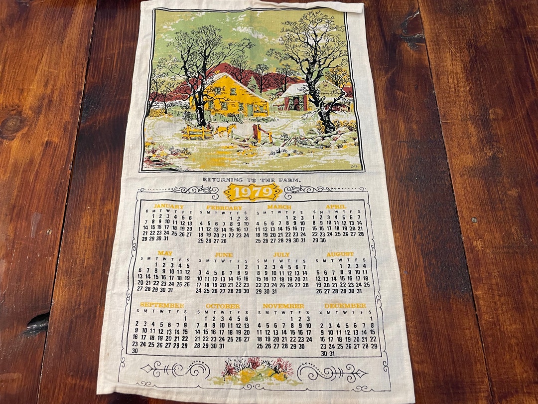 Fabric Calendar From 1979 - Etsy