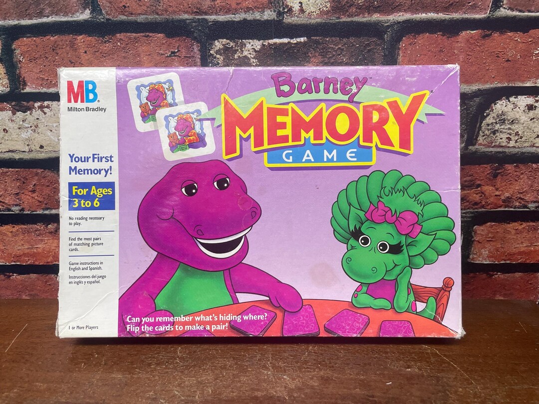 Milton Bradley Barney Memory Game - Etsy