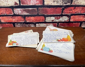 Antique Recipes, Vintage Ephemera Pack, Vintage Recipe Cards, Old ...