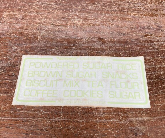 Green Tupperware Canister Labels - Etsy