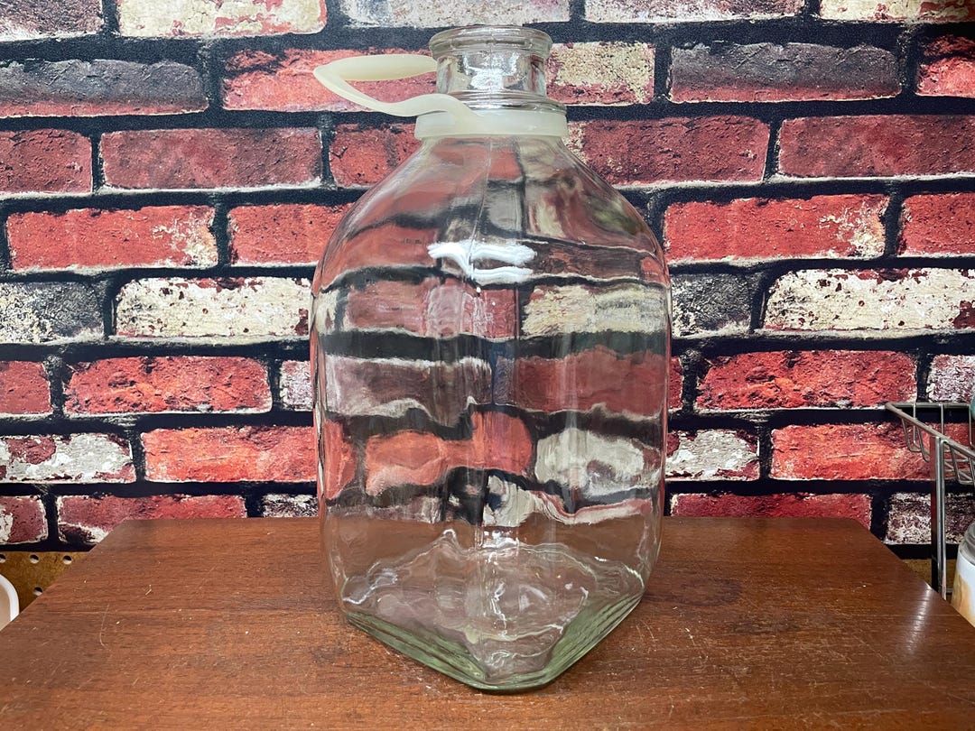 One Gallon Glass Milk Jug - Etsy