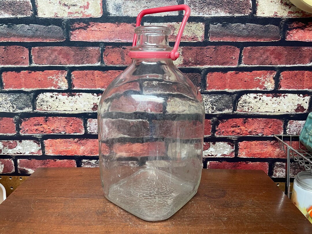 One Gallon Glass Milk Jug - Etsy