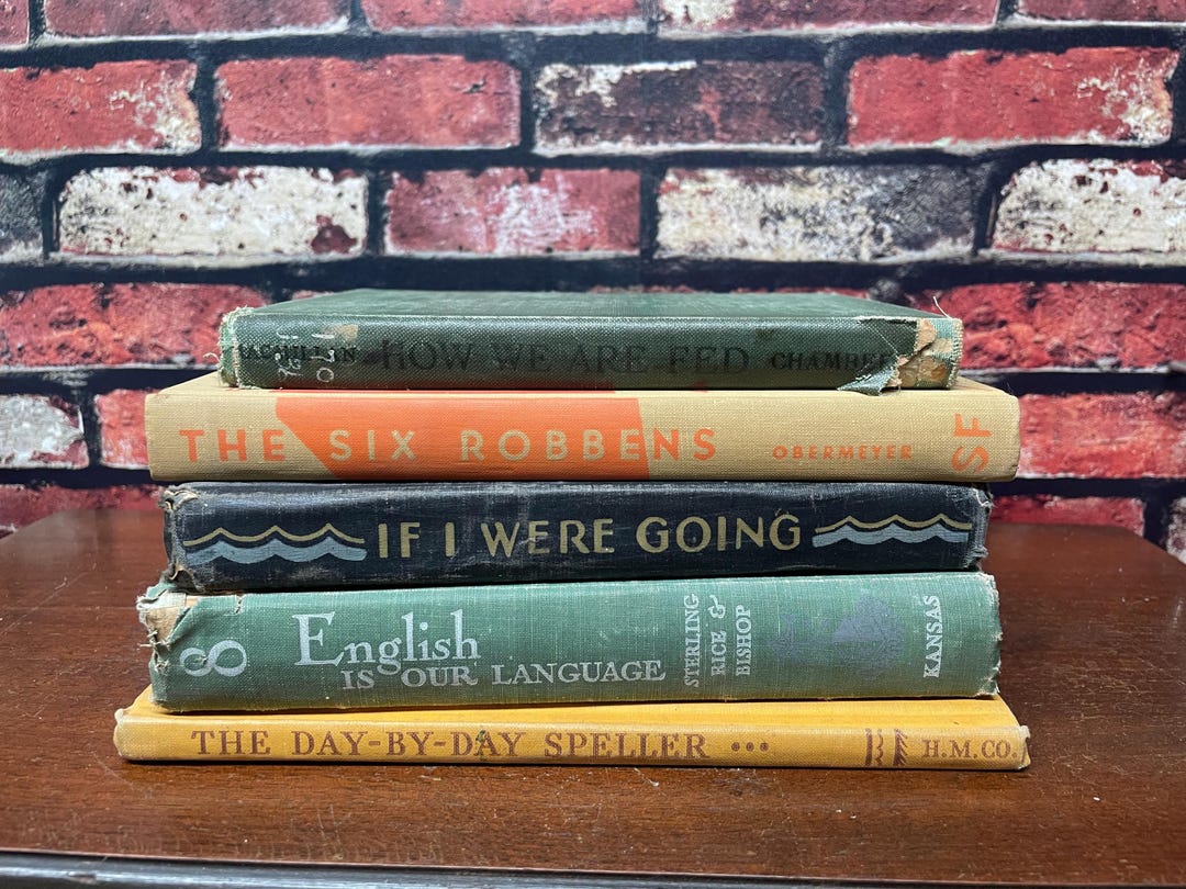 Lot of 5 Vintage Textbooks - Etsy