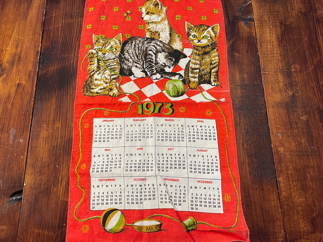 Fabric Calendar From 1973 - Etsy