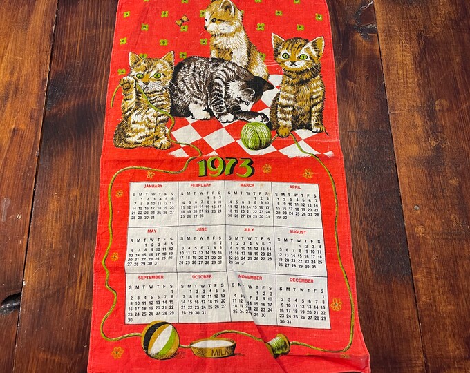 Fabric Calendar From 1973 - Etsy