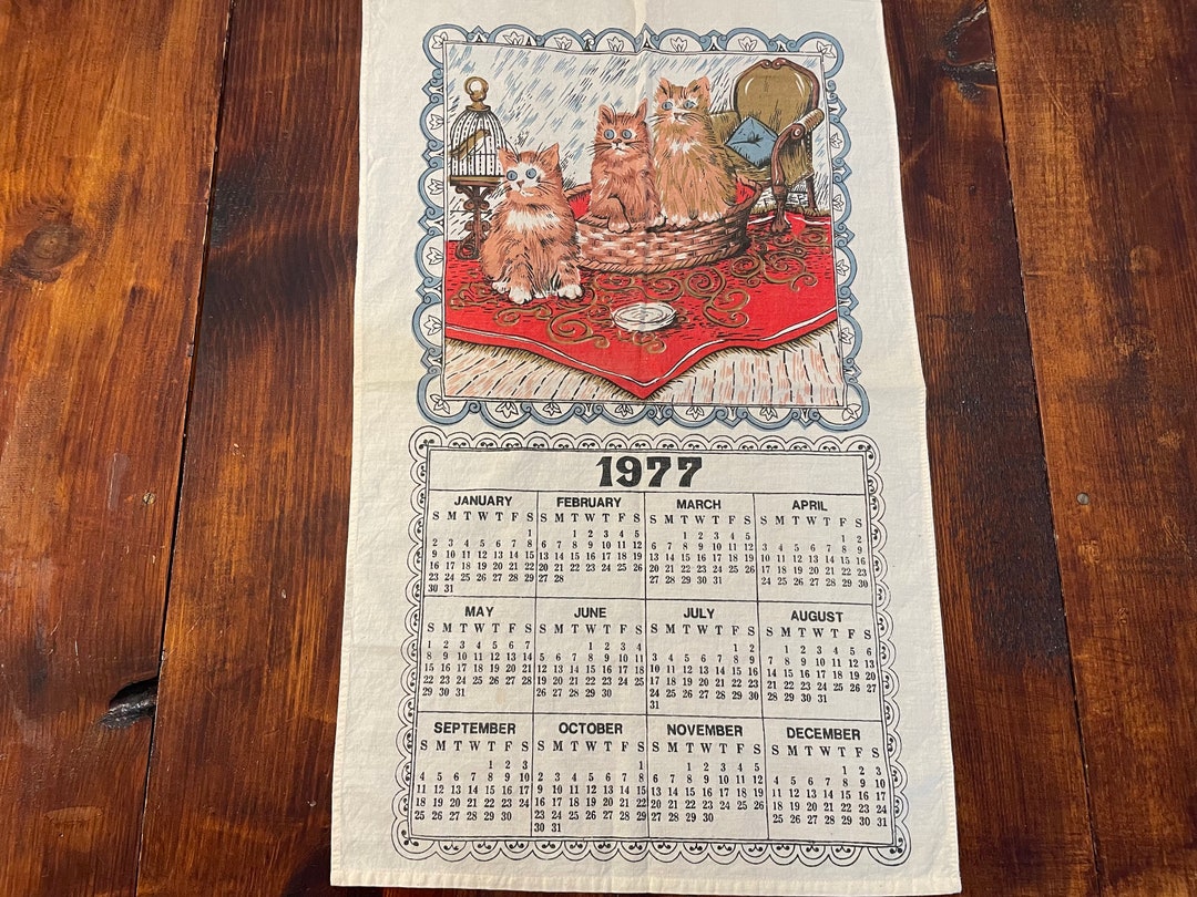 Fabric Calendar From 1977 - Etsy