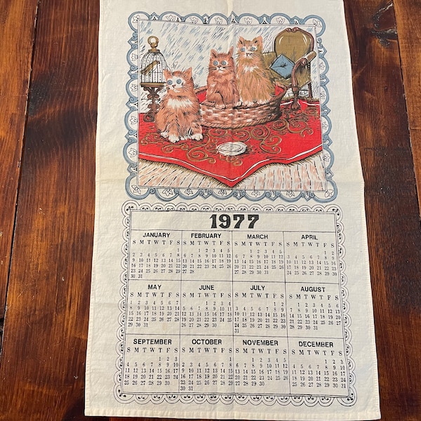 1977 Calendar - Etsy