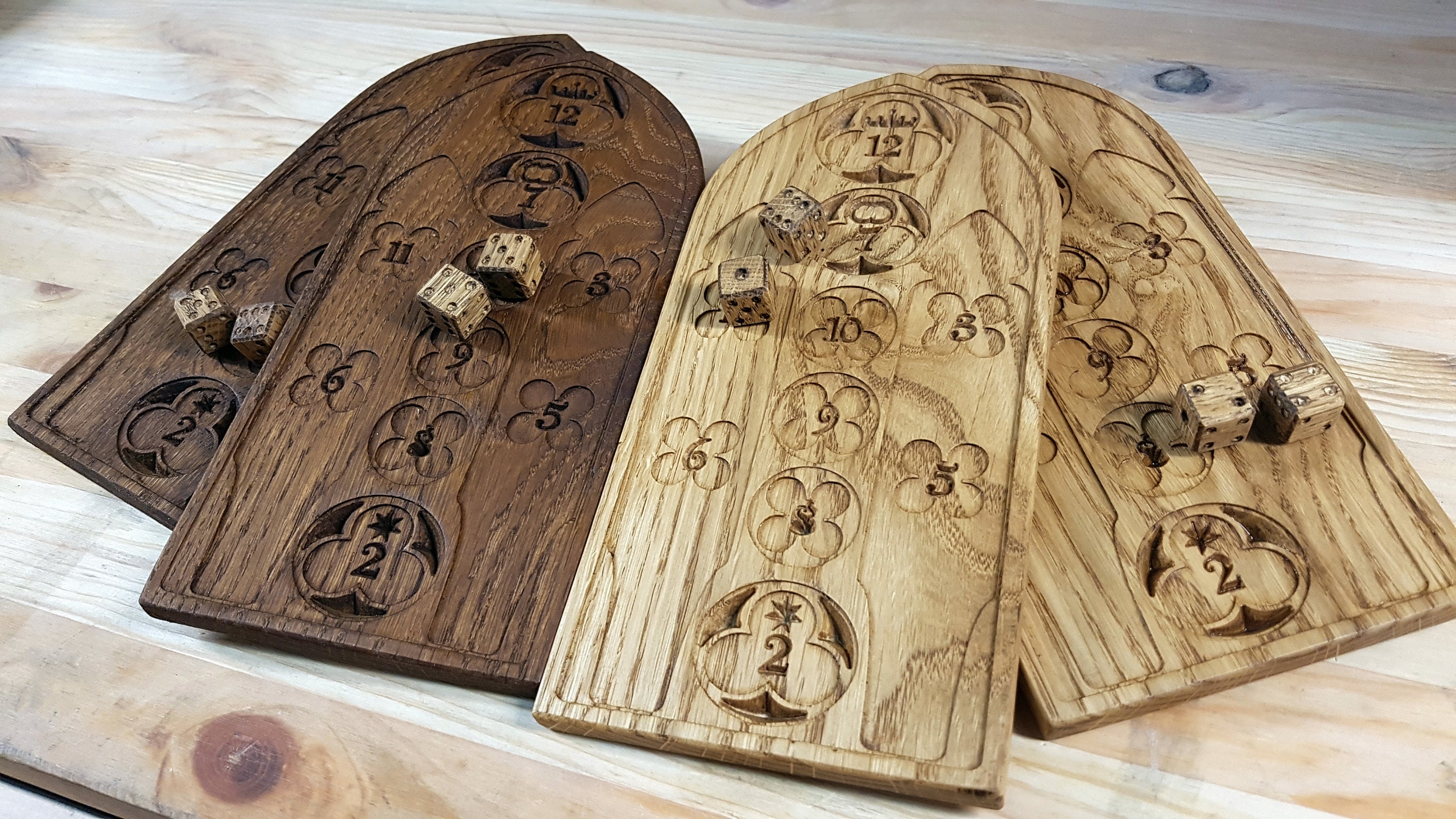 Oak Board Game House of Fortune Glückshaus Medieval Board | Etsy UK