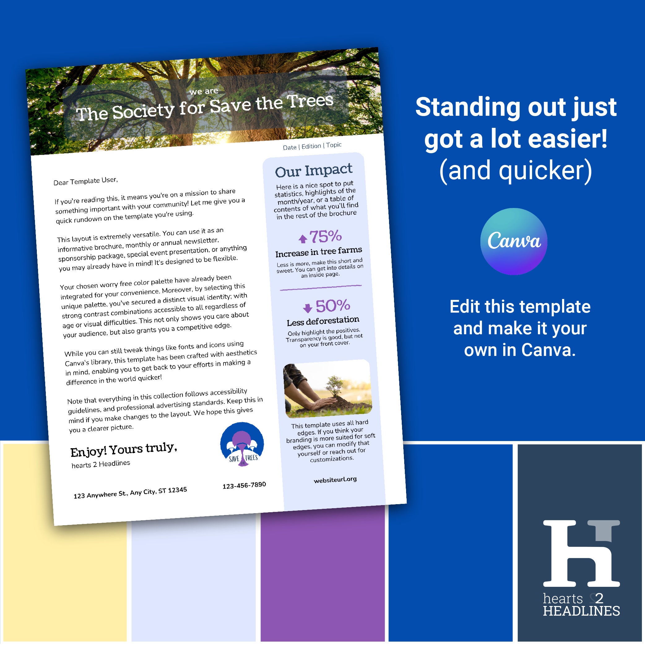 Mailable Brochure/newsletter Template - Nonprofits & Small Businesses ...
