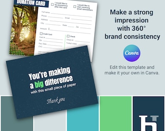7x5 Handout Card Template Nonprofits & Small Businesses color Palette ...
