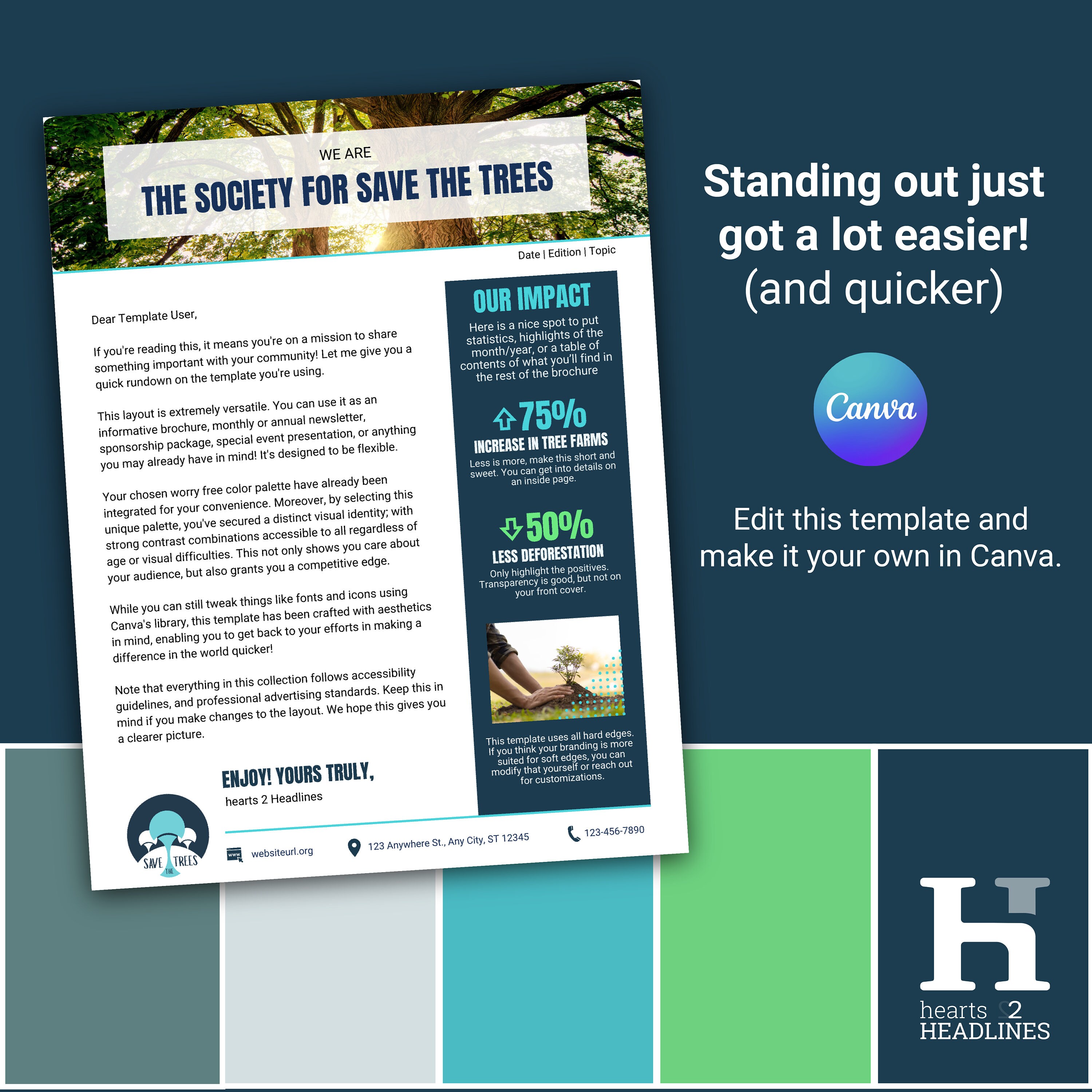 Mailable Brochure/newsletter Template - Nonprofits & Small Businesses ...