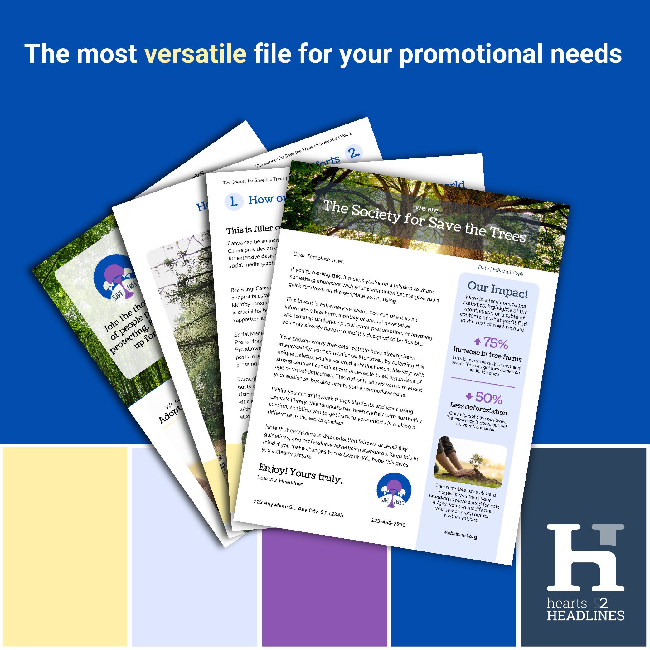 Mailable Brochure/newsletter Template - Nonprofits & Small Businesses ...