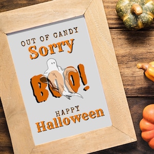 Printable, Halloween Sign, Trick R' Treater Sign, Happy Halloween, Out ...