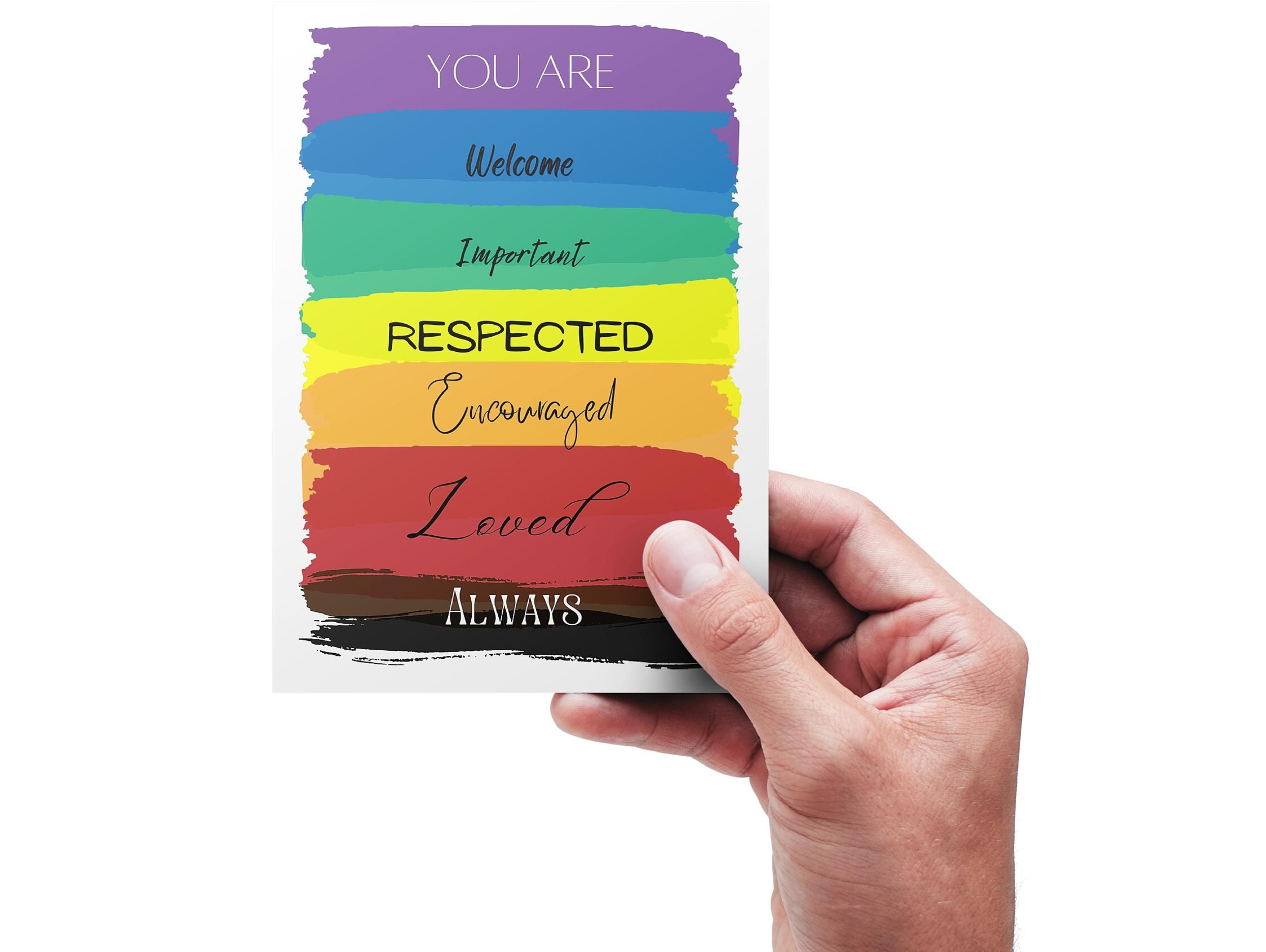 Safe Space Rainbow Pride Print, Gay Pride Art, LGBTQ, Printable ...