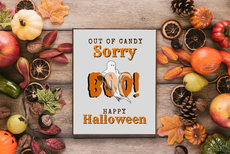 Printable, Halloween Sign, Trick R' Treater Sign, Happy Halloween, Out ...