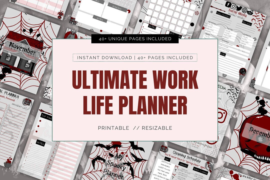 The Ultimate Spooky Business and Life Planner, Goth Planner, Witchy ...