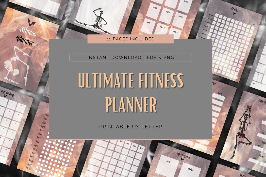 Printable Health & Fitness Planner, Diet Journal, Diet, Workout ...