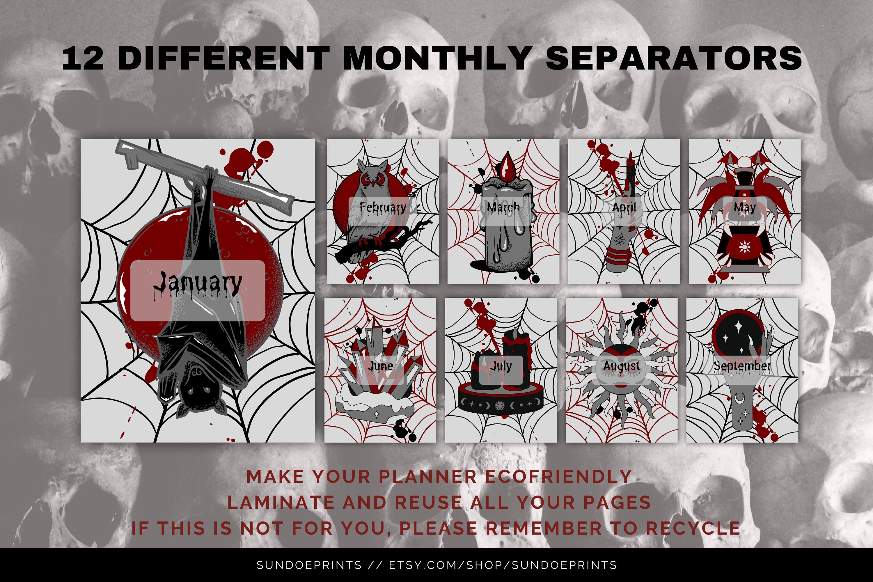 The Ultimate Spooky Business and Life Planner, Goth Planner, Witchy ...