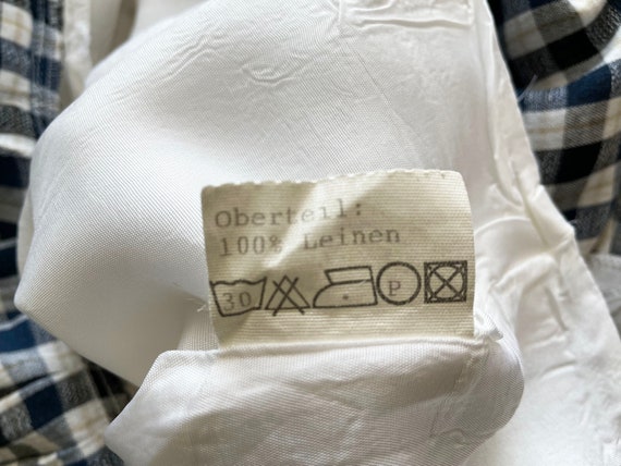 Plaid dirndl dress, linen Austrian Gown, women's Tiro… - Gem