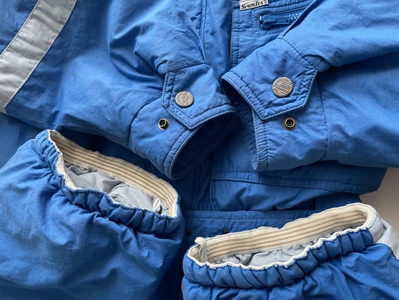 90s Blue ski suit, One piece snowsuit, hipster snow p… - Gem